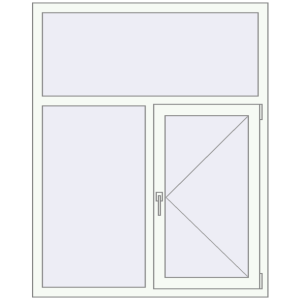 Металопластикове вікно 1200x1500 мм вікно двостулкове з фрамугою EURO ...